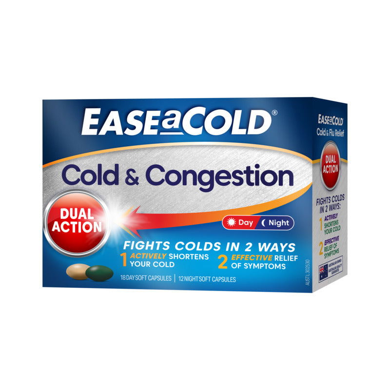 Ease A Cold Cold & Congestion Day & Night 30 Capsules