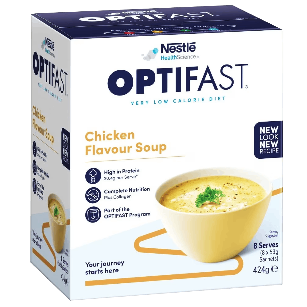 Optifast VLCD Chicken Flavour Soup 8 Pack 53g Sachets
