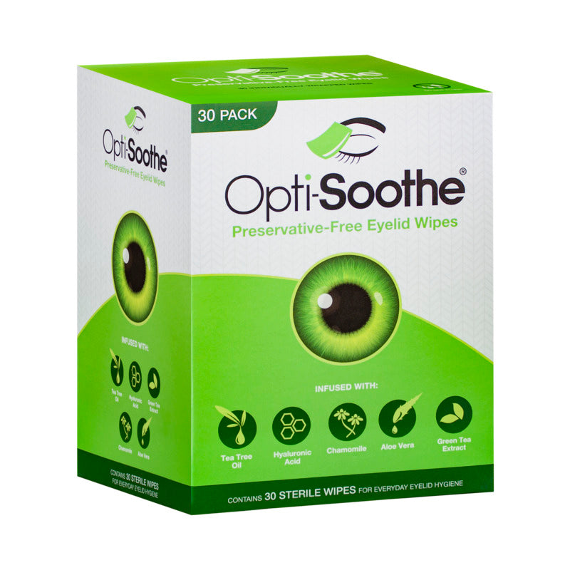 Opti-Soothe Preservative-Free Eyelid Wipes 30 Pack